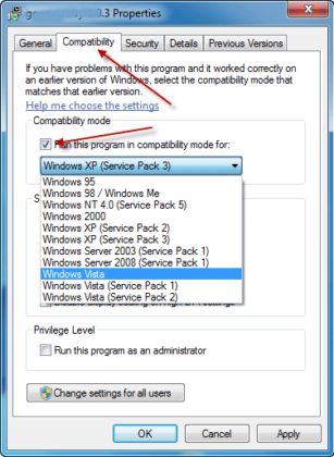 A quick way to run programs in Compatibility Mode in Windows 7 - Techtrickz