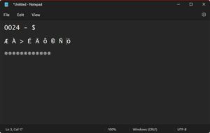 Enter Unicode Characters in Notepad Using Alt+X and Character Map Tool ...