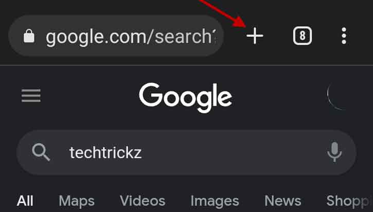 Disable Or Change The New Tab Shortcut Button From Chrome Toolbar On Android Techtrickz
