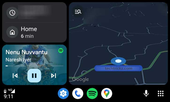 Get Android Auto With Split Screen Layout Coolwalk Ui Techtrickz