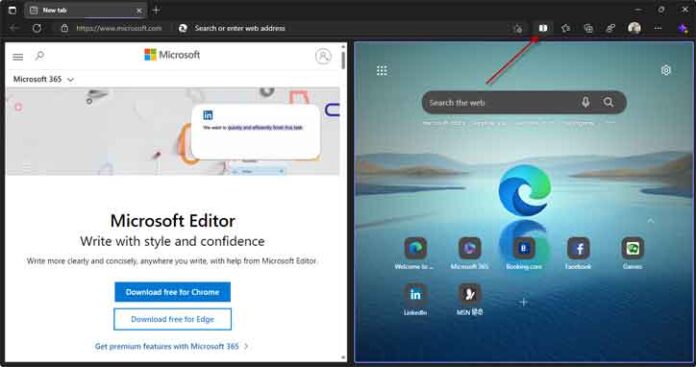 3 Ways to Use Split Mode in Microsoft Edge Browser - Techtrickz