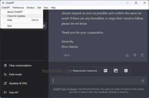 How to Install ChatGPT as a Desktop App on Windows 11 - Techtrickz