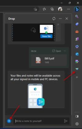 How to Use Microsoft Edge Drop Feature to Transfer Files Between ...