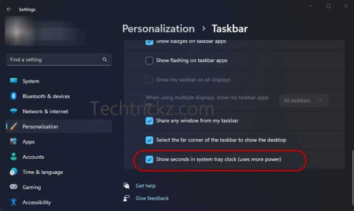 How to Enable Seconds in System Tray Clock in Windows 11 - Techtrickz