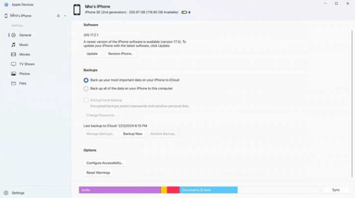How to Install iOS Update on iPhone From Windows 11 Using Apple Devices ...