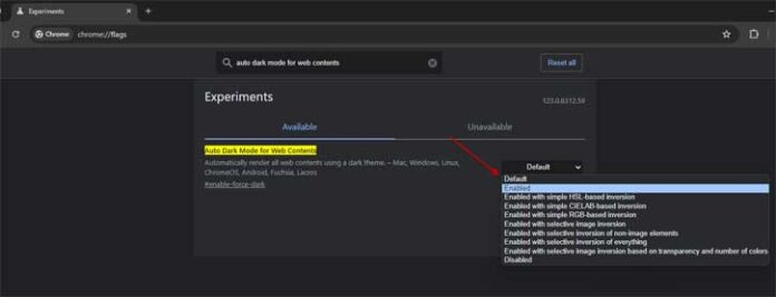 How to Enable Auto Dark Mode for Web Contents on Google Chrome - Techtrickz
