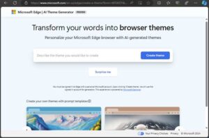How to Generate Custom Themes Using Microsoft Edge AI Theme Generator ...