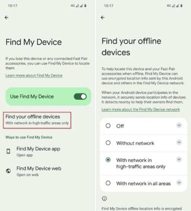 What is Offline Find My Device and How to Enable/Disable it on Your ...