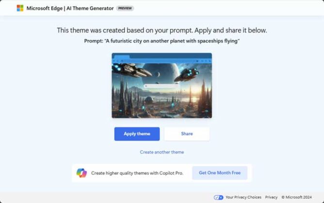 How to Generate Custom Themes Using Microsoft Edge AI Theme Generator ...