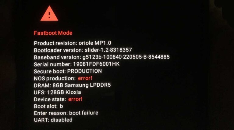 Android Phone Stuck in Fastboot Mode with Boot Failure Error (How to Fix) - Techtrickz