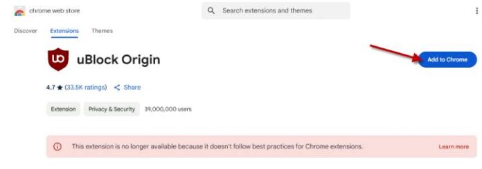 How to Fix uBlock Origin Chrome Extension Not Working in 2025 - Techtrickz
