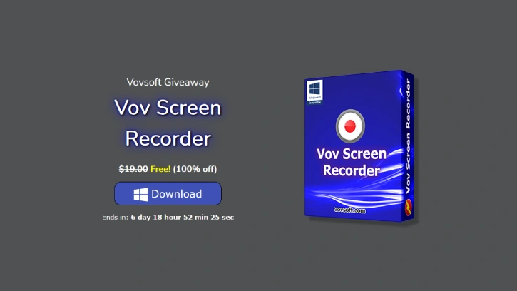 Get Free License for Vov Screen Recorder for Windows: Captures Screen ...